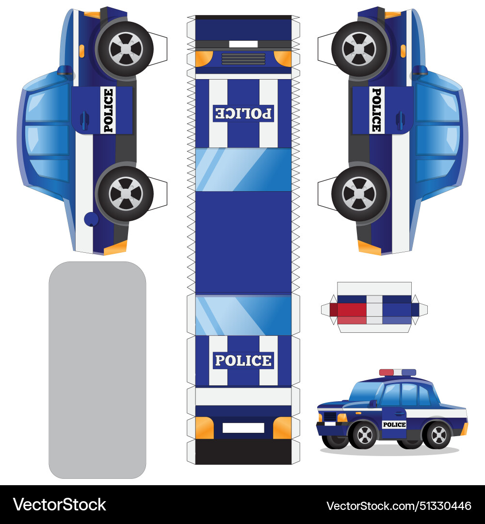 Police car Royalty Free Vector Image - VectorStock