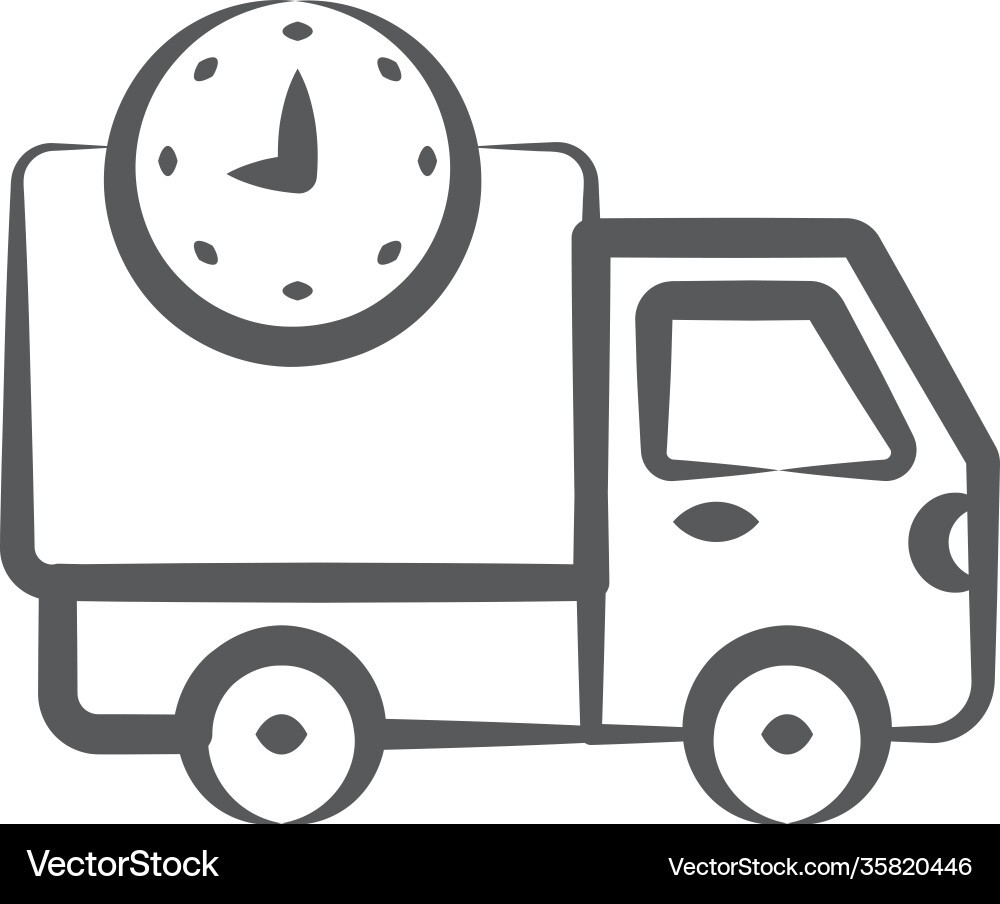 Timely delivery Royalty Free Vector Image - VectorStock