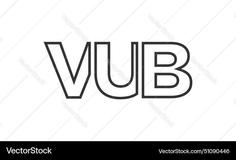 Vub logo design template with strong and modern Vector Image