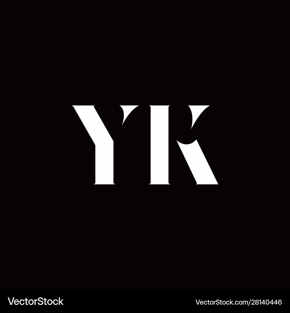 Yk logo letter initial designs template Royalty Free Vector