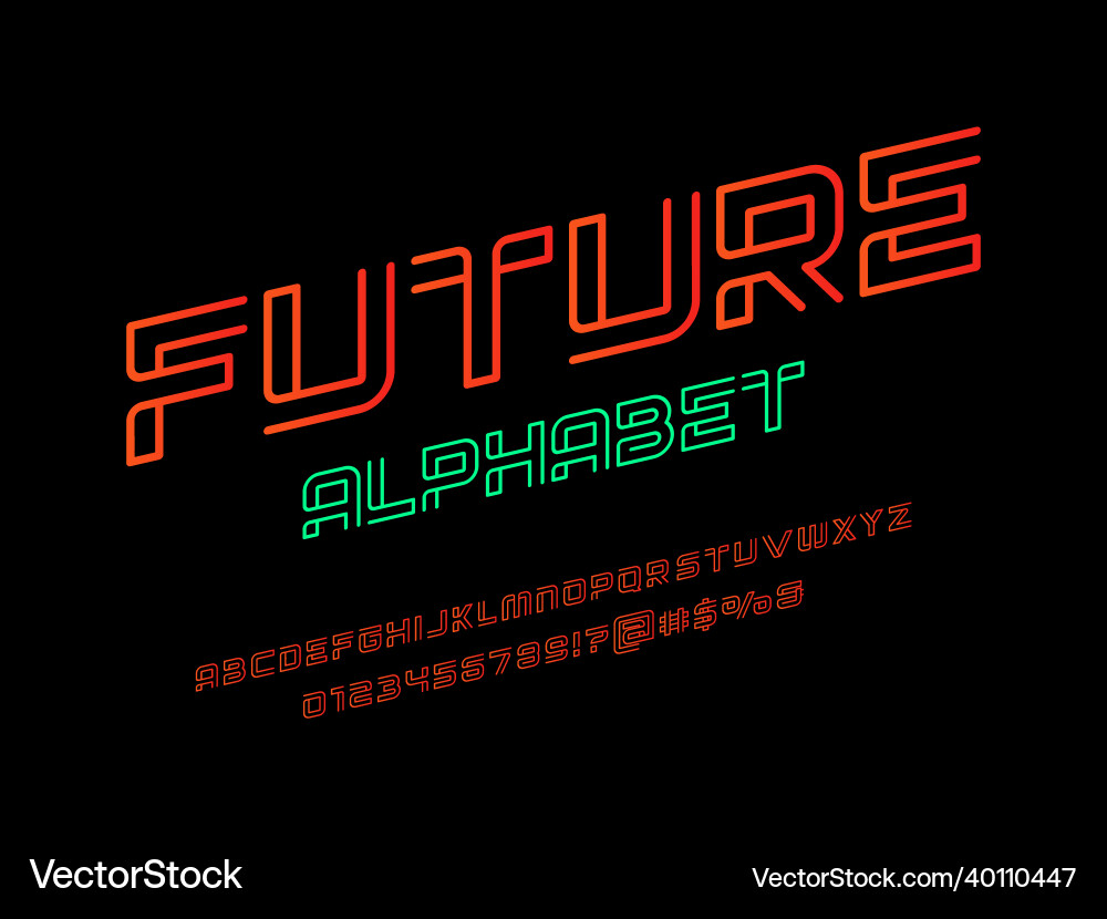 Abstract font Royalty Free Vector Image - VectorStock