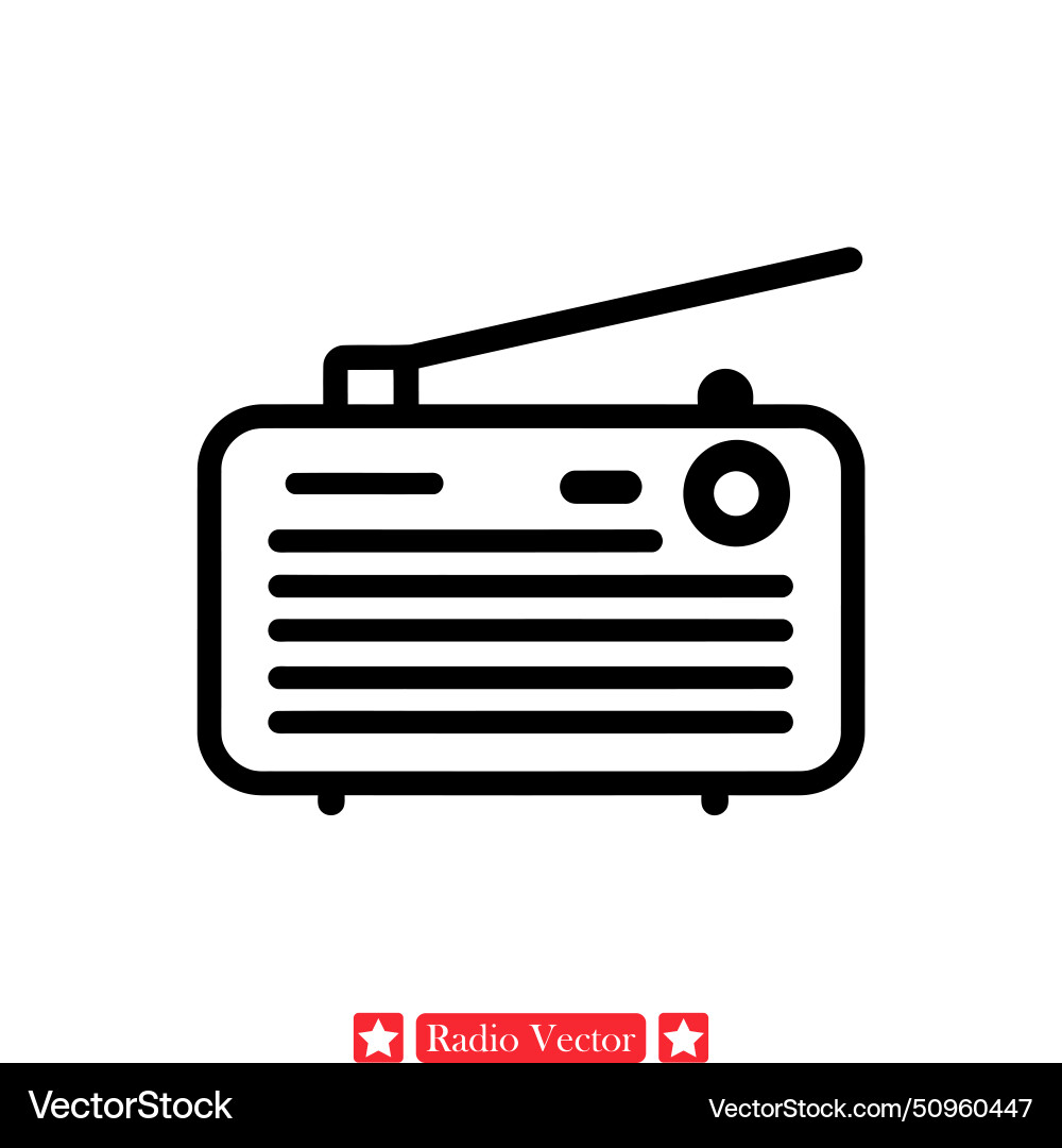 Broadcasting radio icons pack diverse collection Vector Image