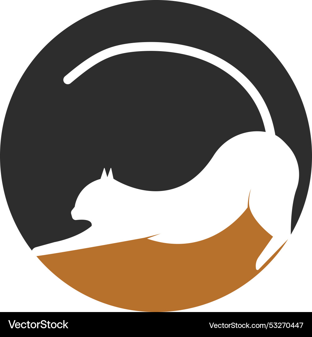Cat icon logo template Royalty Free Vector Image