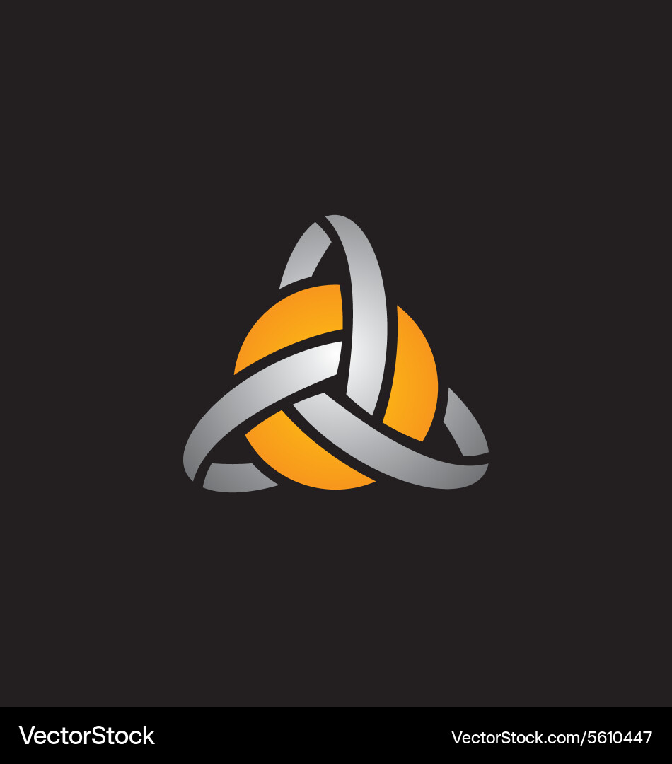 Circle technology connection logo Royalty Free Vector Image