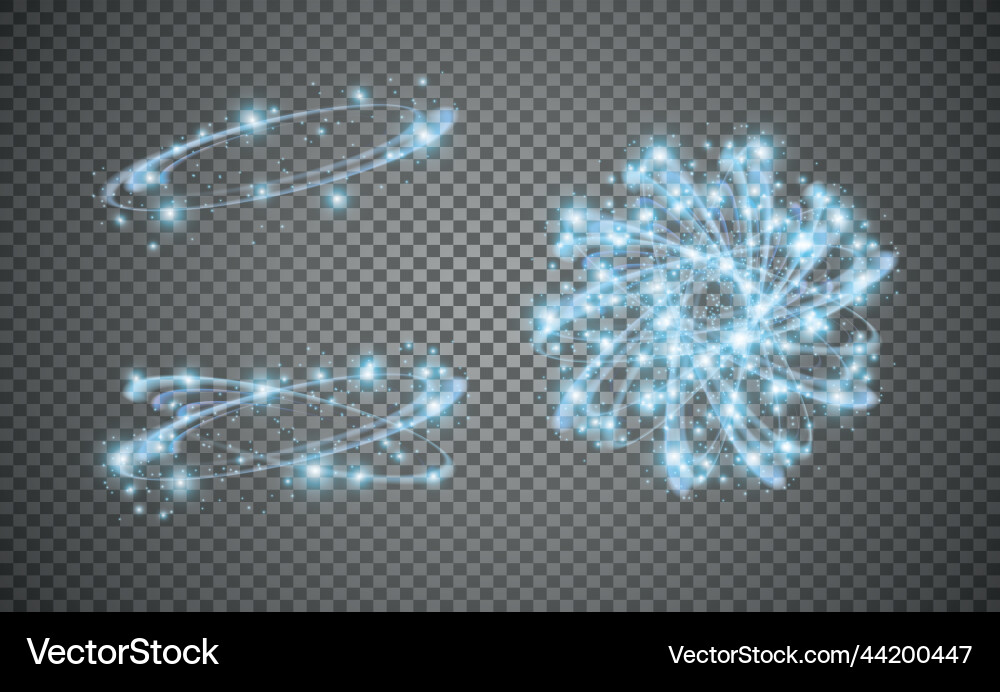 Circular lens flare transparent light effect Vector Image