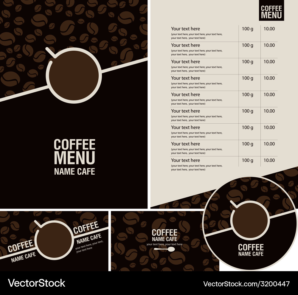 Coffee menu Royalty Free Vector Image - VectorStock