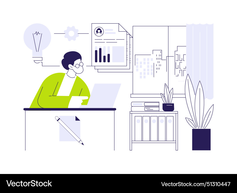Cv writing service abstract concept Royalty Free Vector