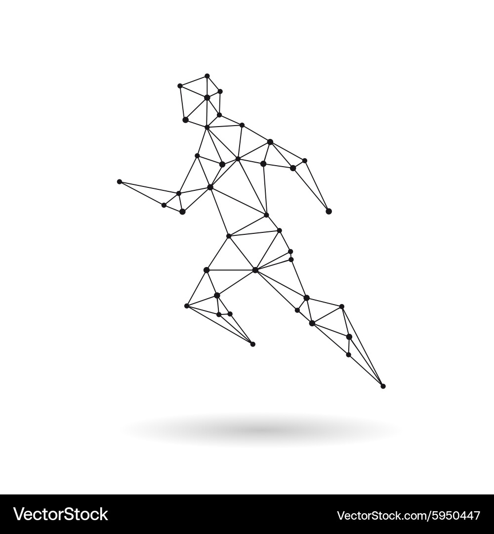 Geometric sport man design silhouette Royalty Free Vector