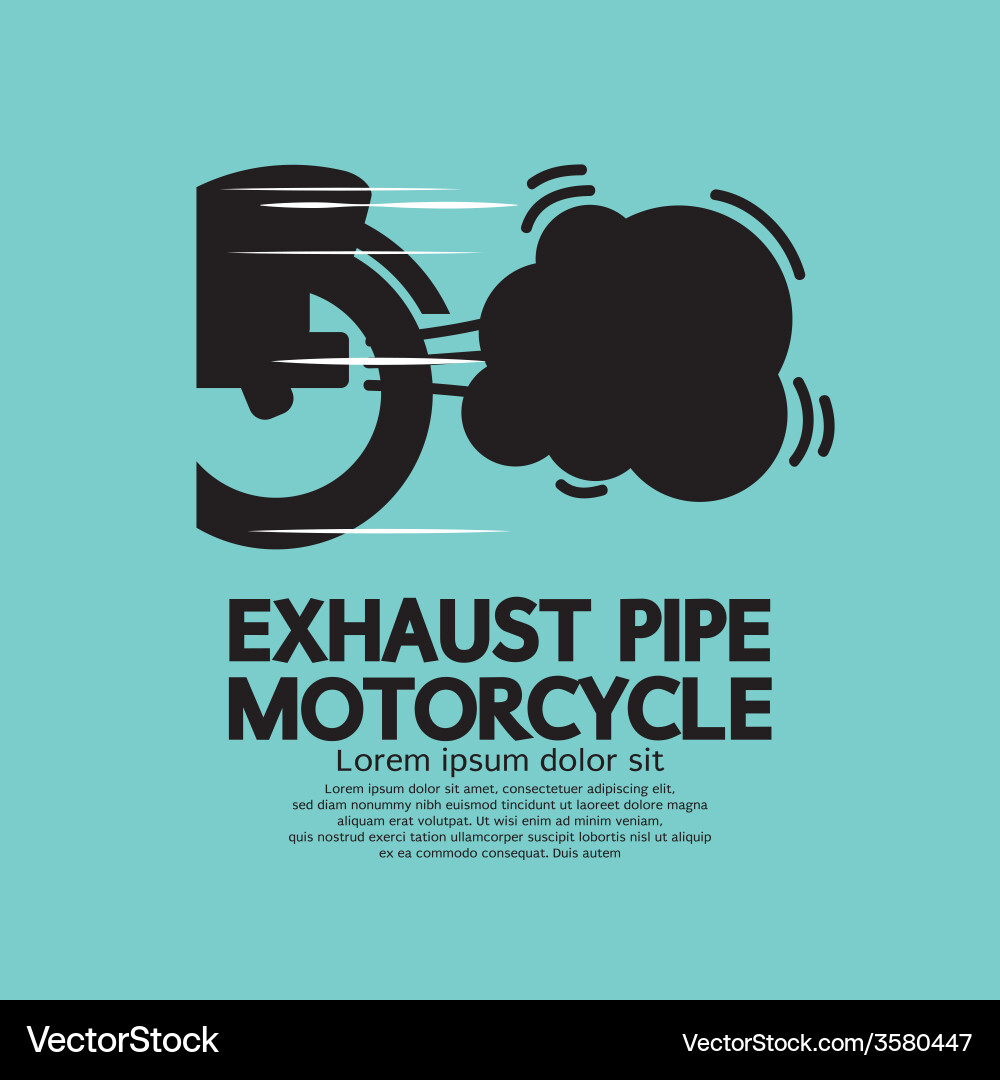 Motorcycle Exhaust Pipe Royalty Free Vector Image