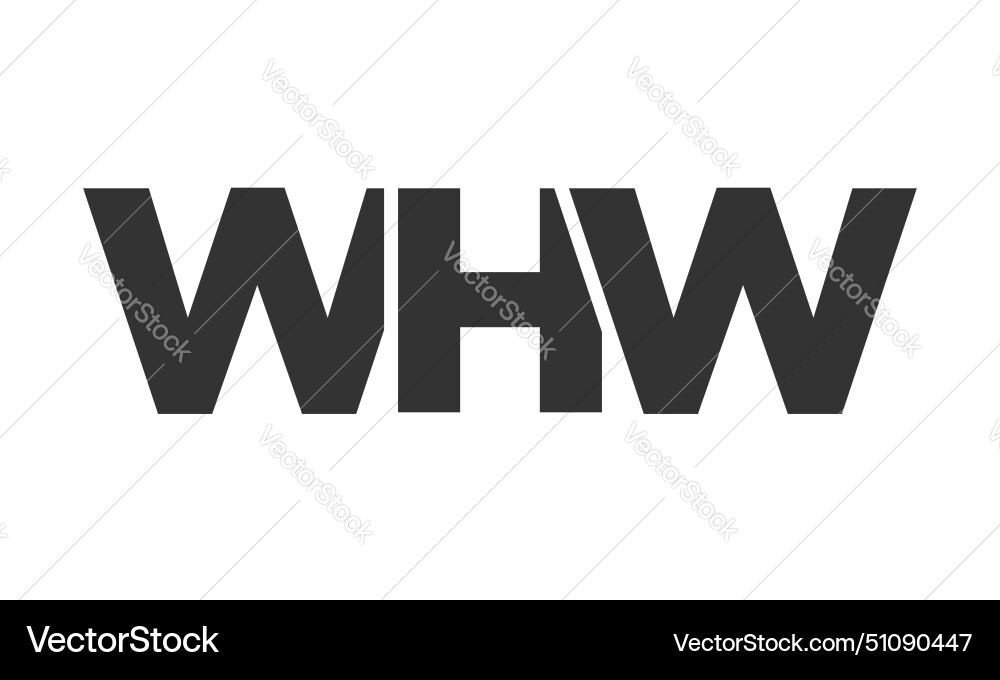 Whw Logo Design Vorlage mit stark und modern Vektorbild