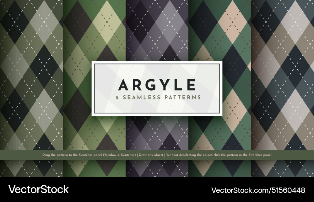 3-set argyle Royalty Free Vector Image - VectorStock