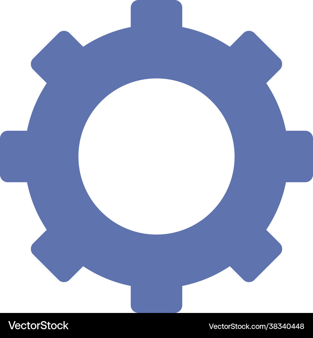 Blue gear icon Royalty Free Vector Image - VectorStock