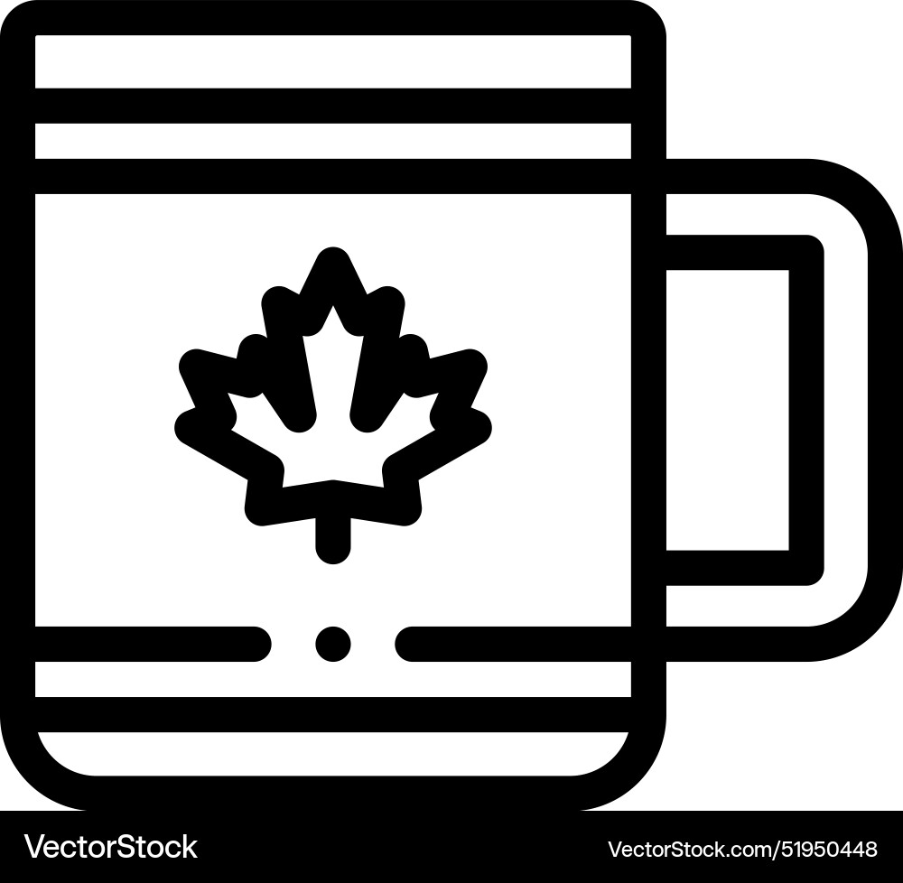 Canadian icon thin linear style design isolated Vector Image