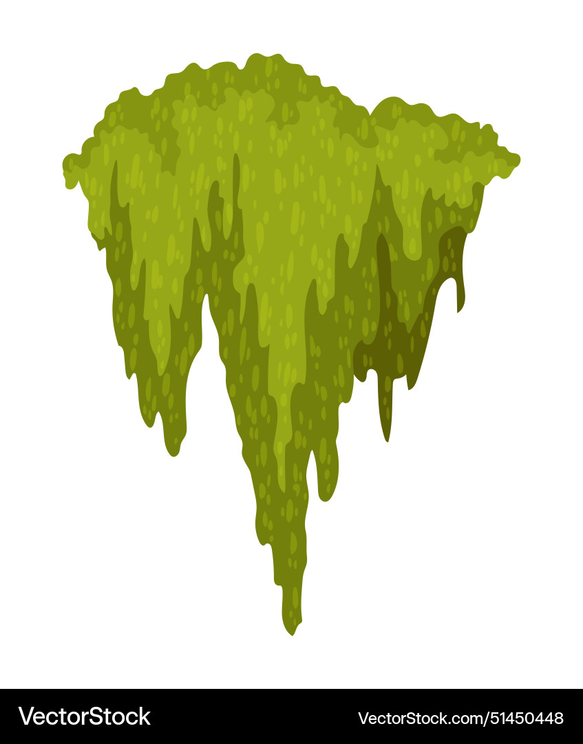 Cartoon jungle moss shape green swamp Royalty Free Vector