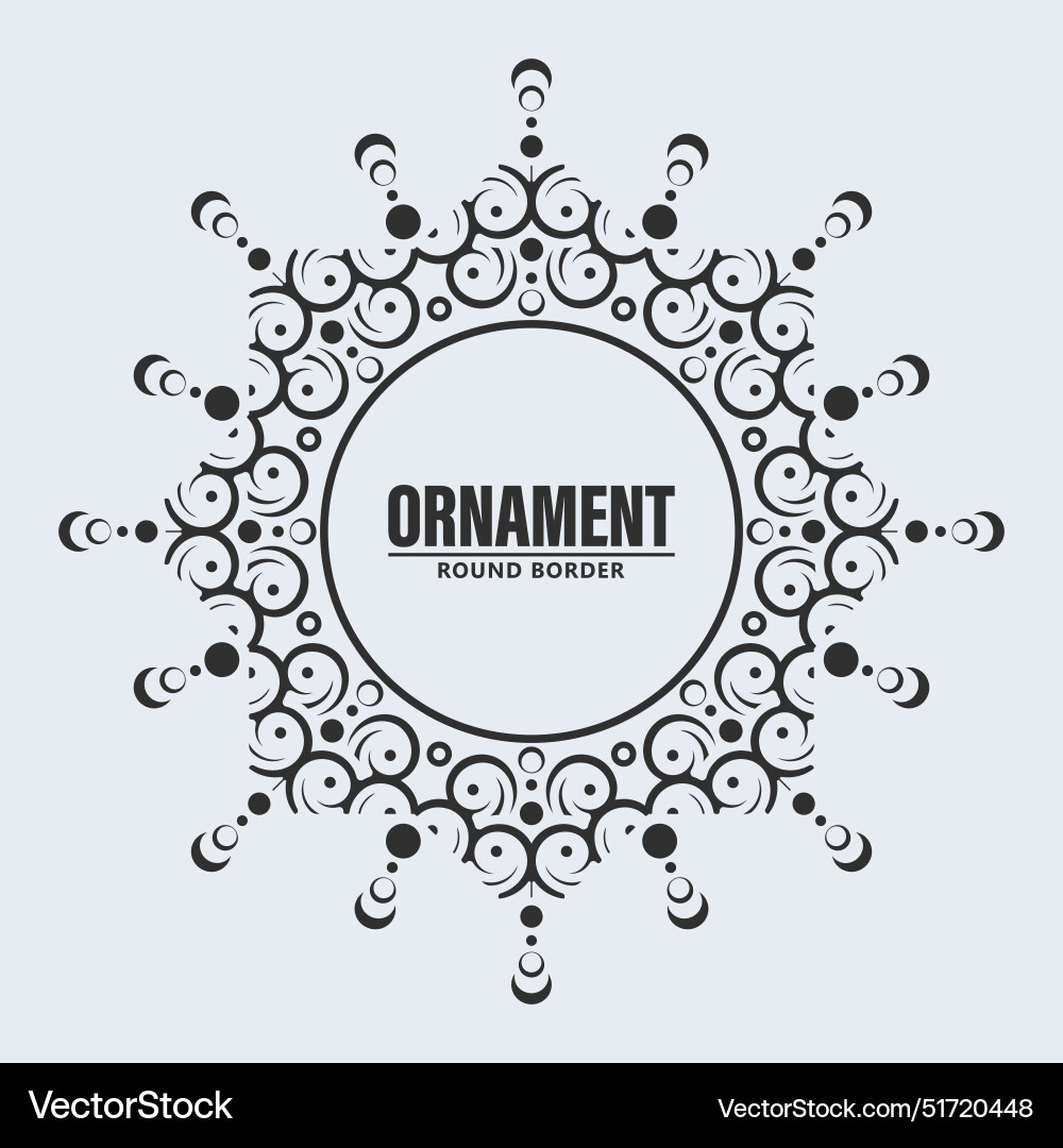 Flat decorative ornament frame background Vector Image
