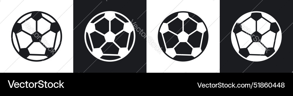 Football liner and solid icon set in black color Vector Image