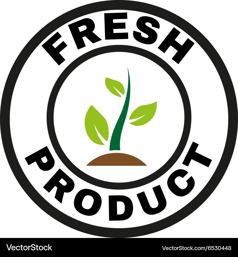 Fresh product icon eco and bio ecology Royalty Free Vector