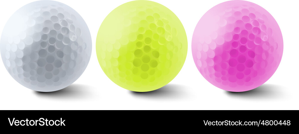 Golf balls Royalty Free Vector Image - VectorStock