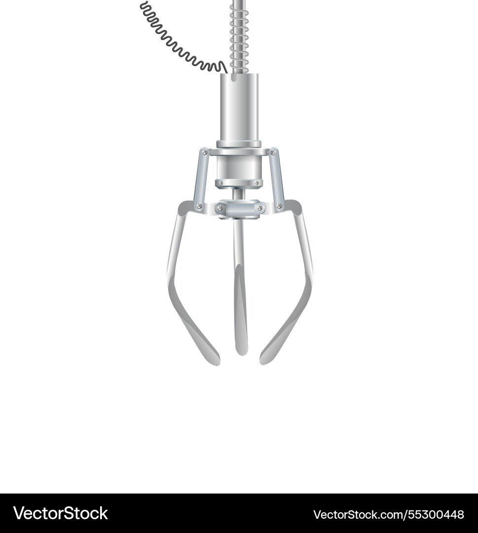 Gripper arm slot machine elevator machine for Vector Image