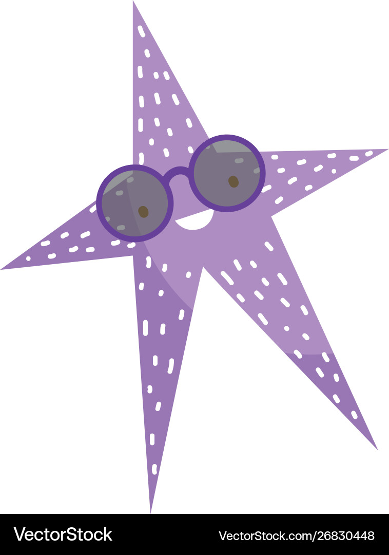 Isolated ocean sea star design Royalty Free Vector Image