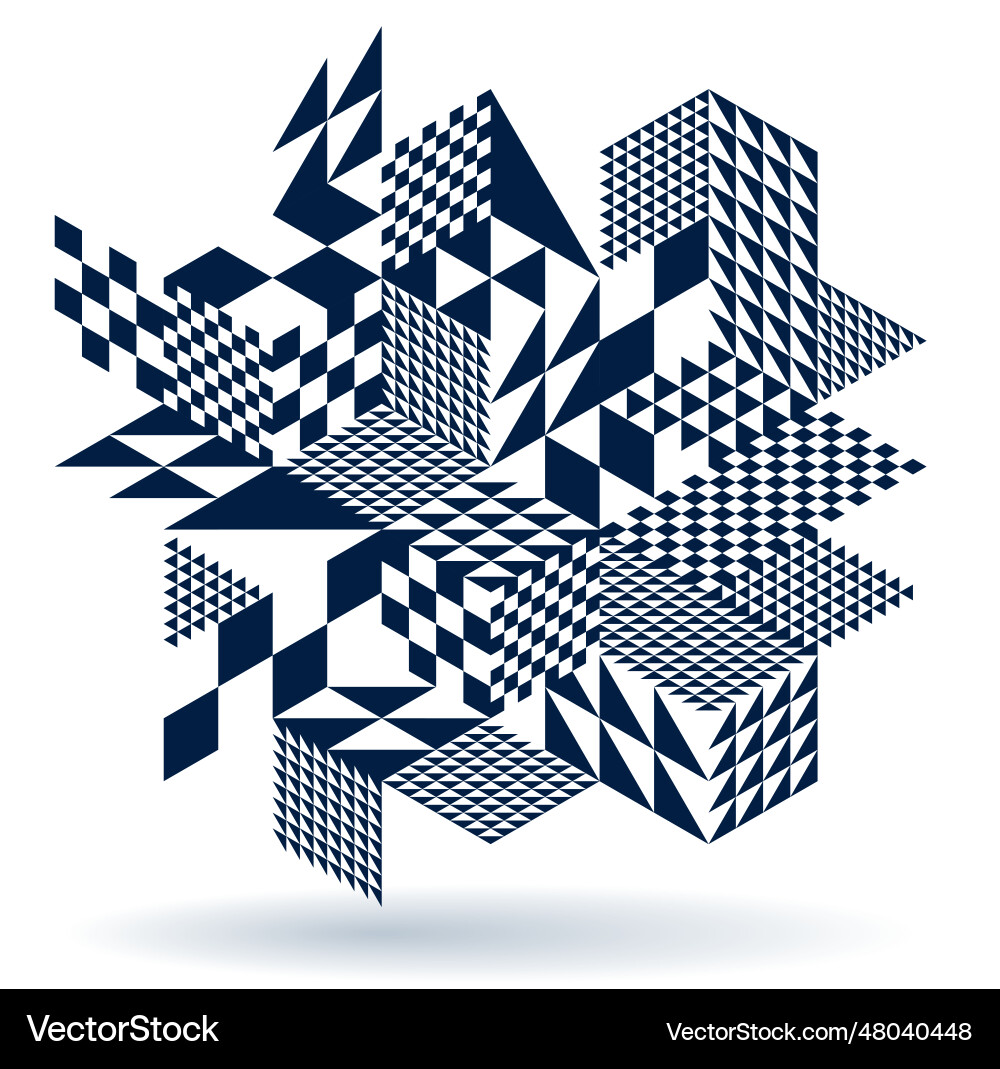 Isometric 3d cubes abstract background geometric Vector Image