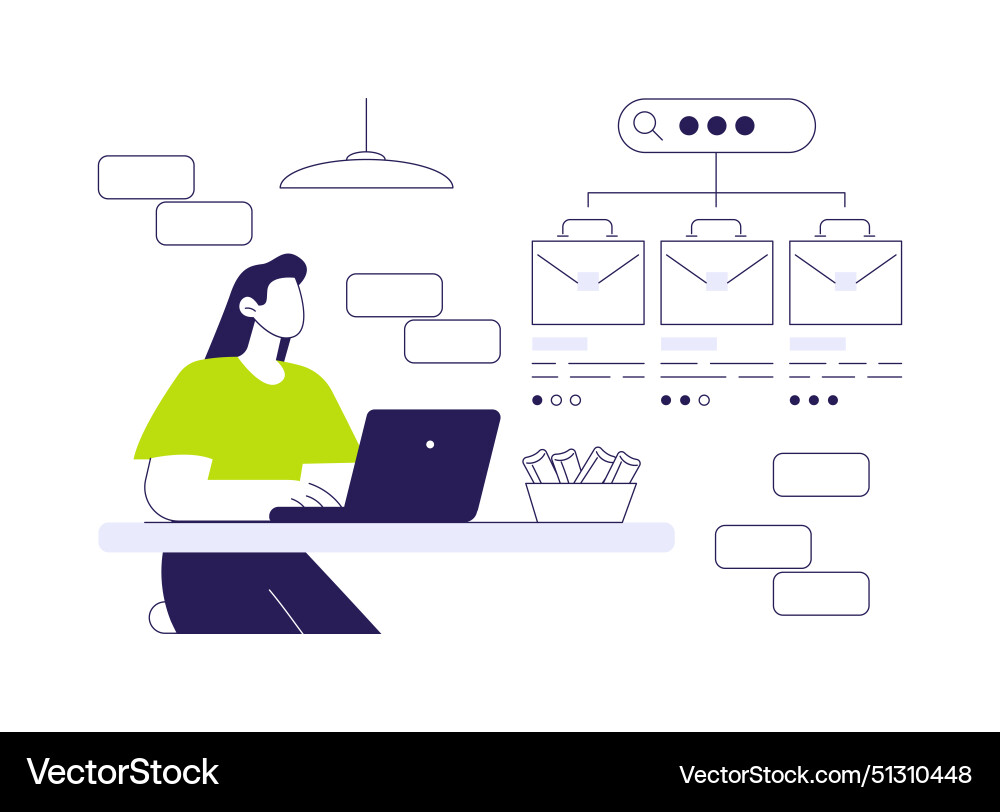 Job search abstract concept Royalty Free Vector Image