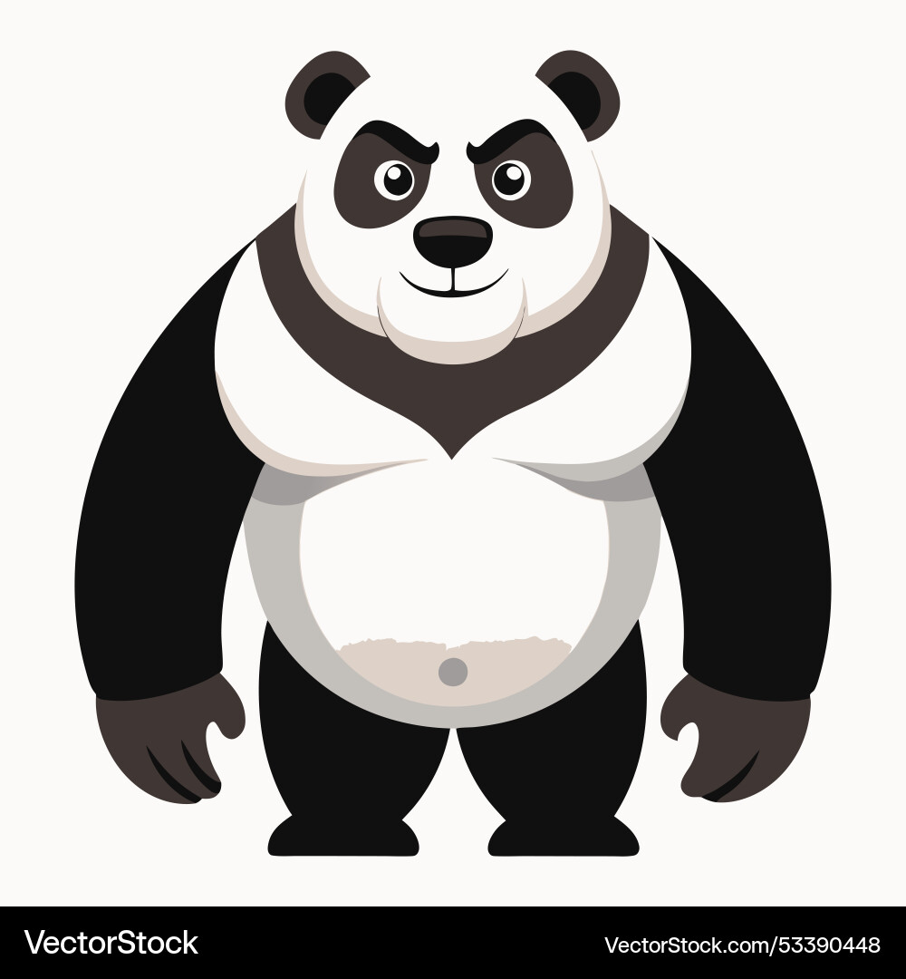 Print handsome giant panda clipart Royalty Free Vector Image