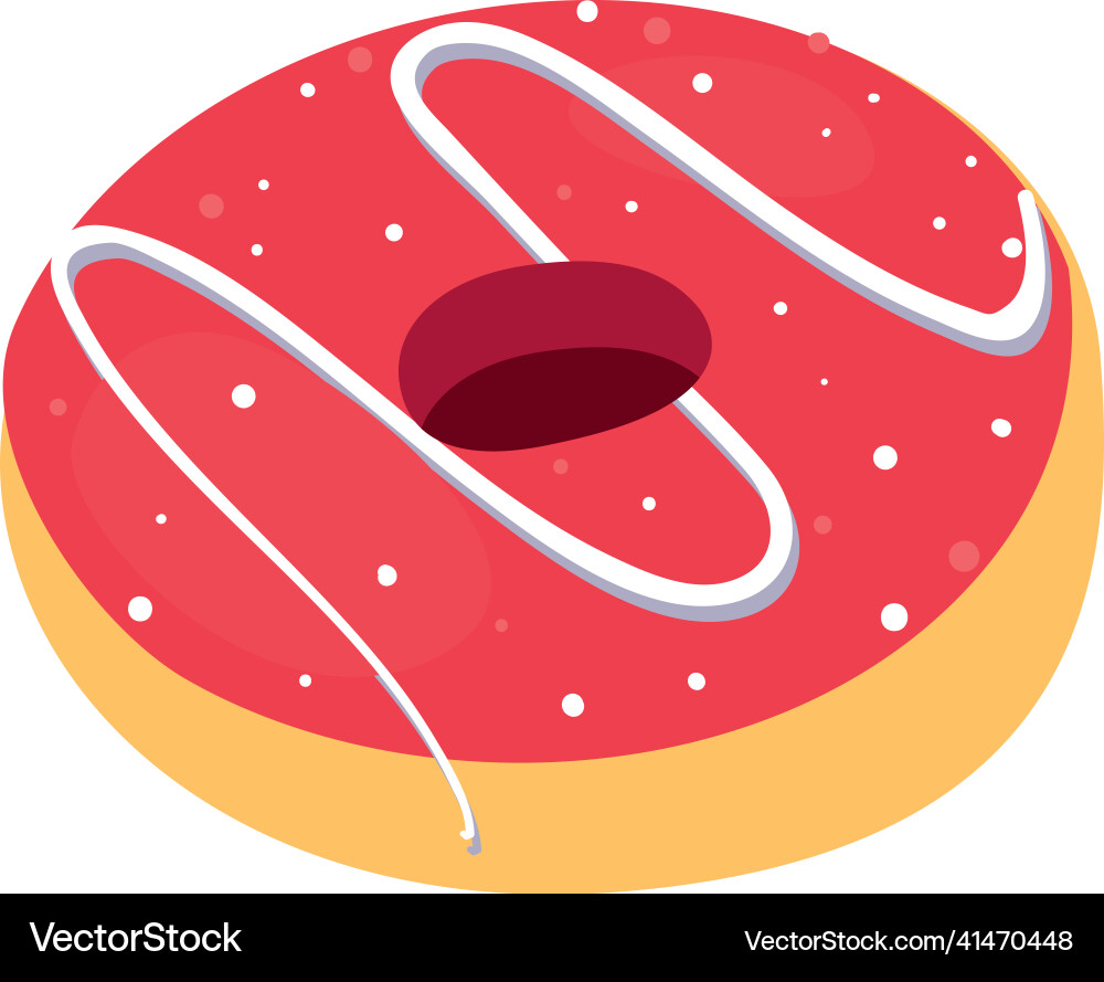 Red donut design Royalty Free Vector Image - VectorStock