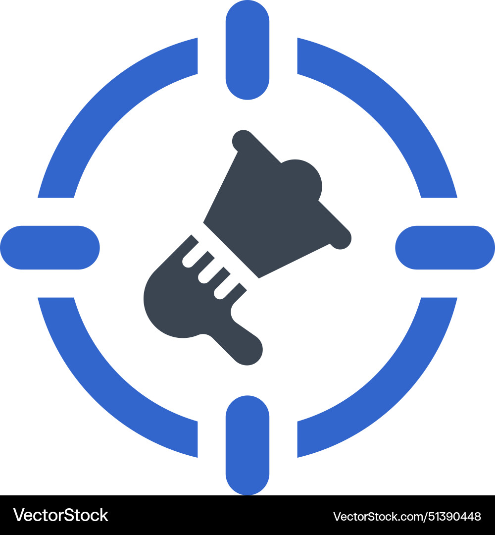 Target advertising icon Royalty Free Vector Image