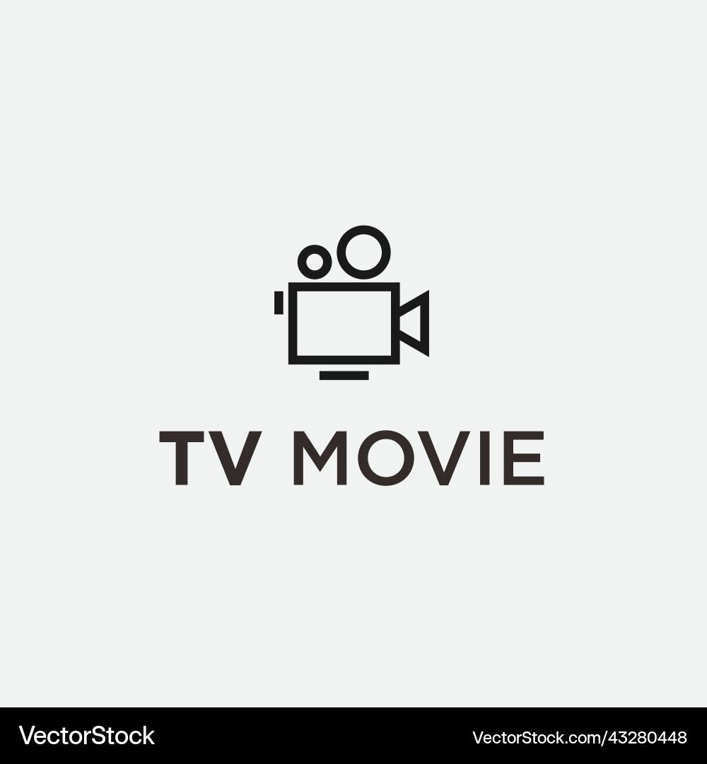 Tv movie logo or icon – Royalty-Free Vector | VectorStock
