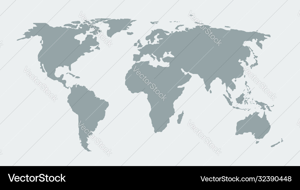 World map grey earth on globe global background Vector Image