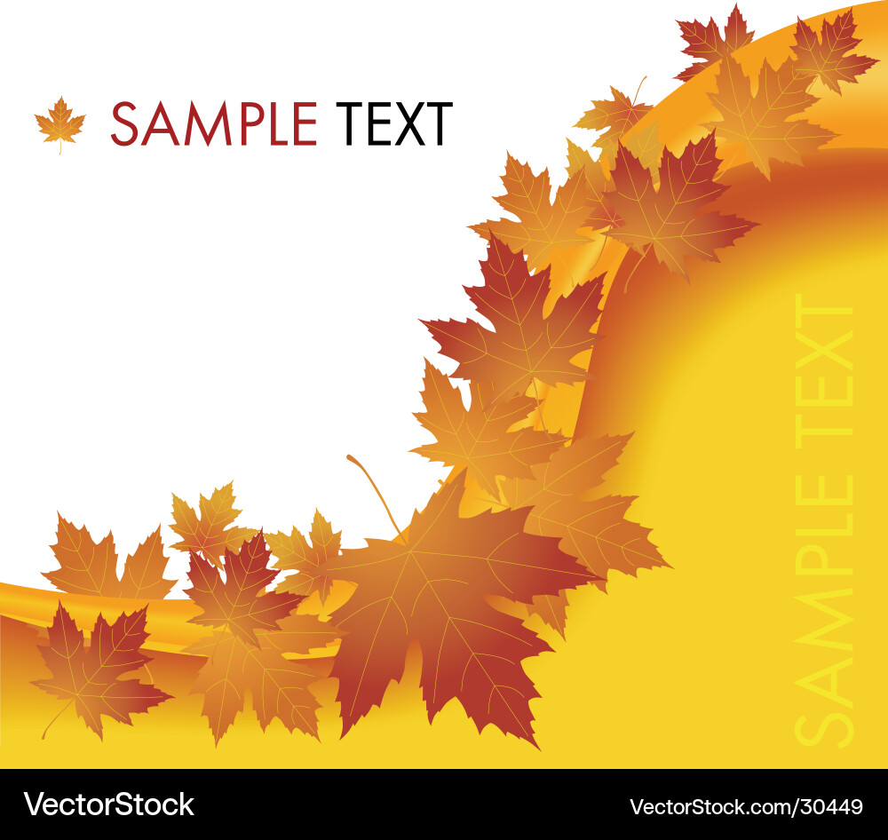 Autumn Leaf Background Royalty Free Vector Image