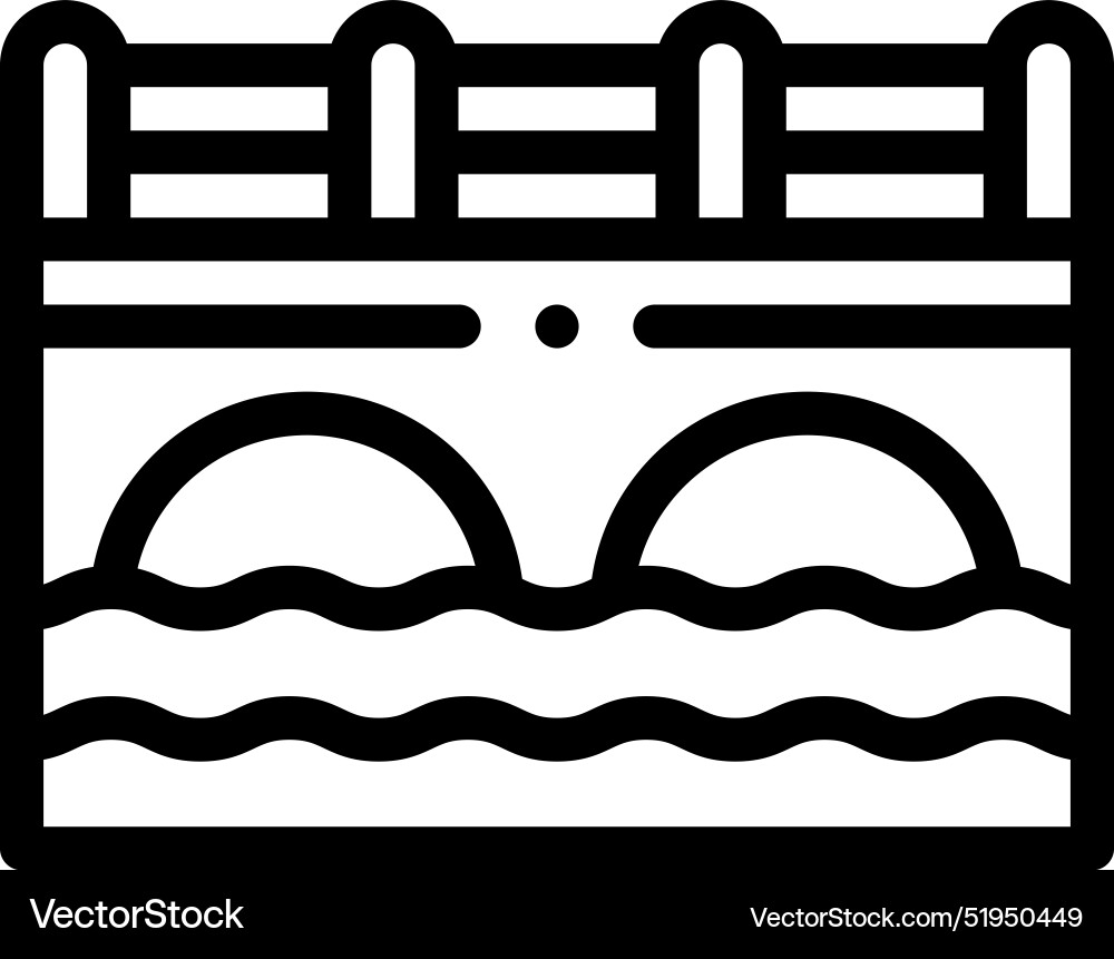 Canal icon thin linear style design isolated Vector Image