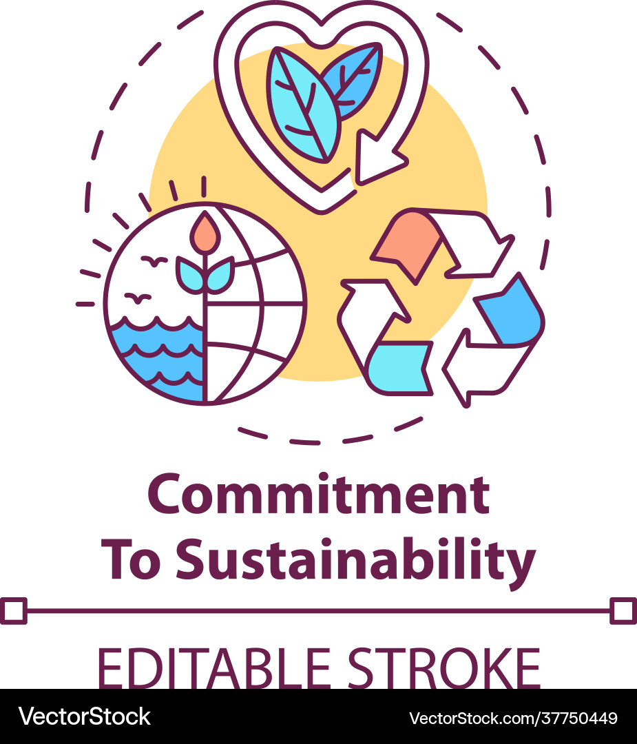 Commitment to sustainability concept icon Vector Image