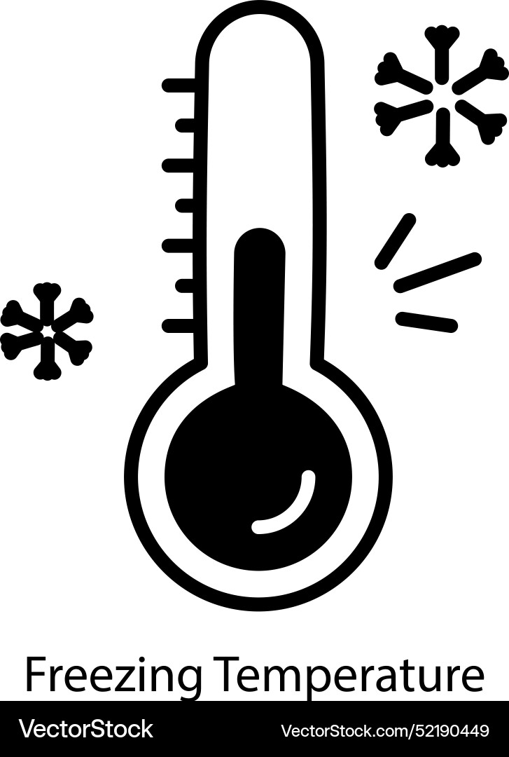 Freezing temperature Royalty Free Vector Image