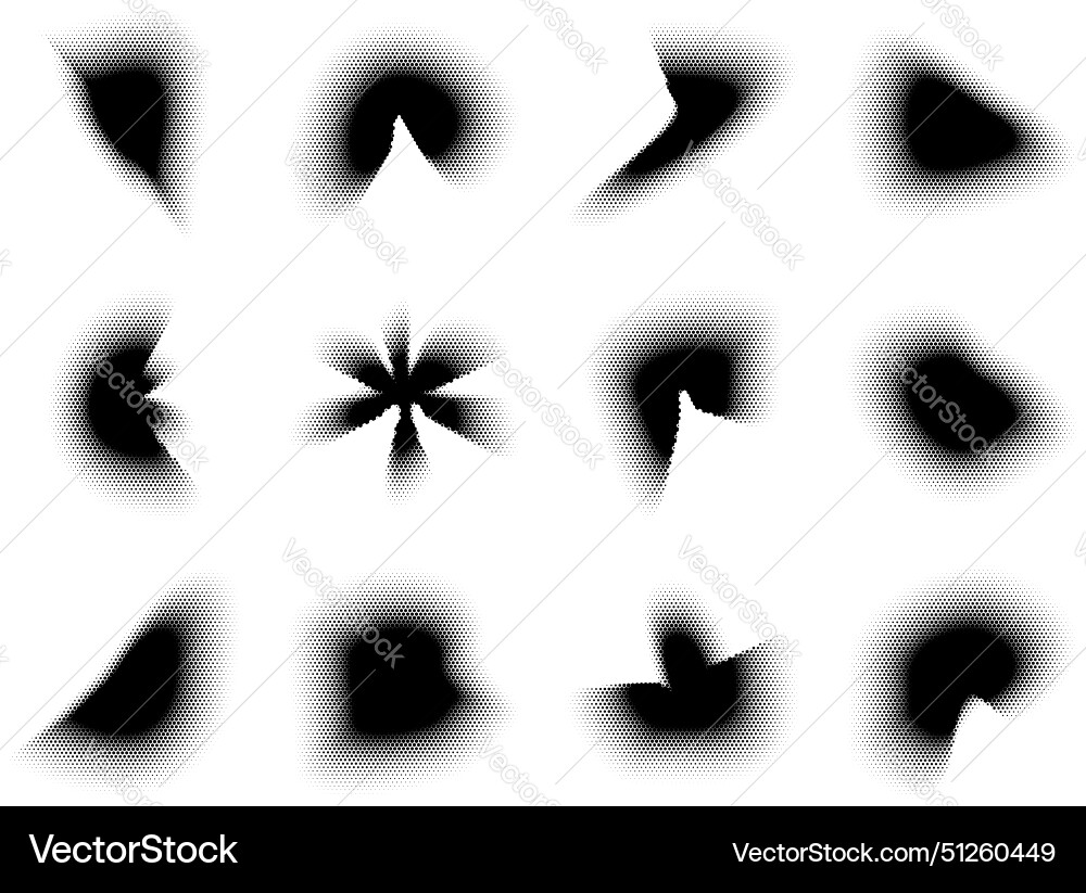 Halftone hexagon pattern reprographic technique Vector Image