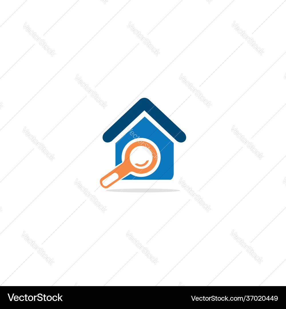 Home realty search logo Royalty Free Vector Image