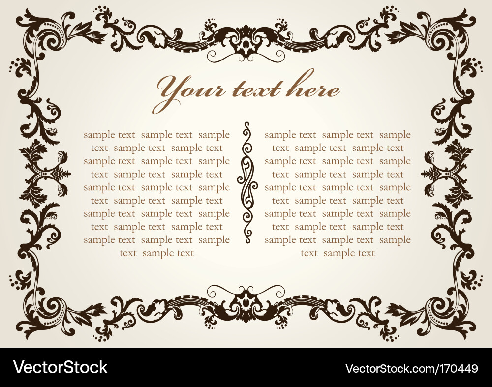 Ornate Gothic Frame Royalty Free Vector Image - VectorStock