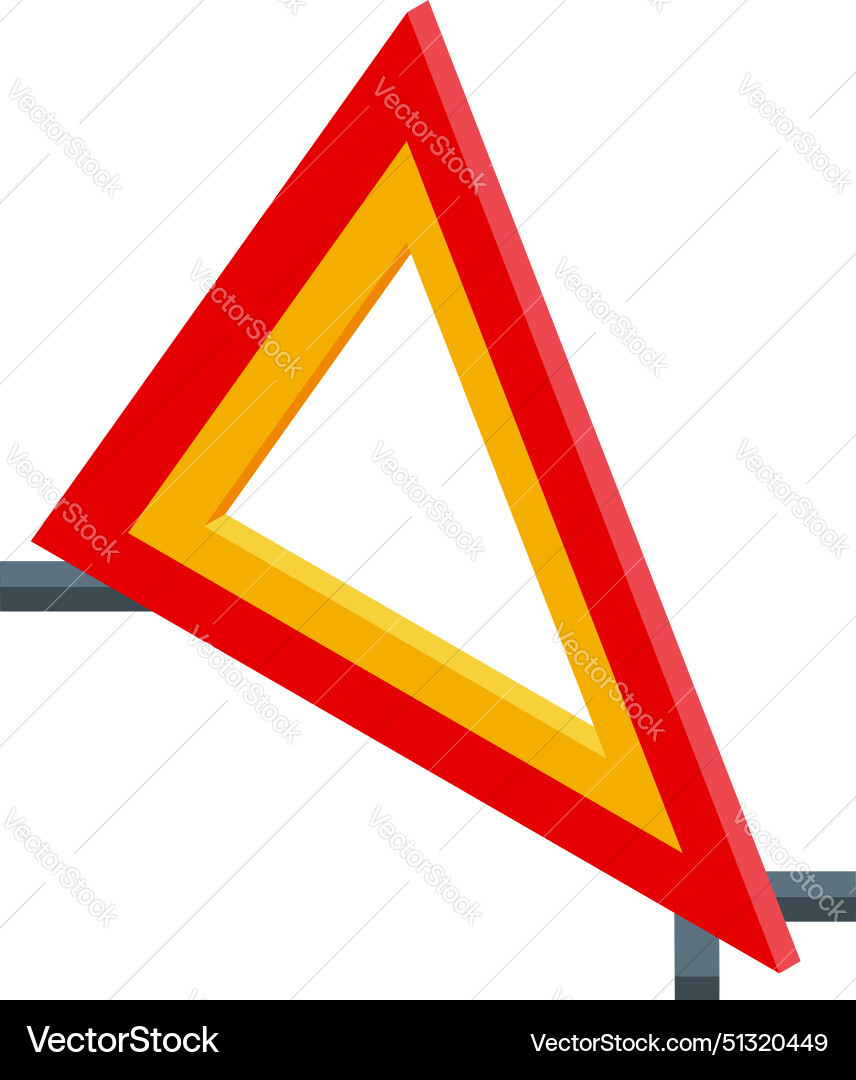Red and yellow impossible triangle illusion Vector Image