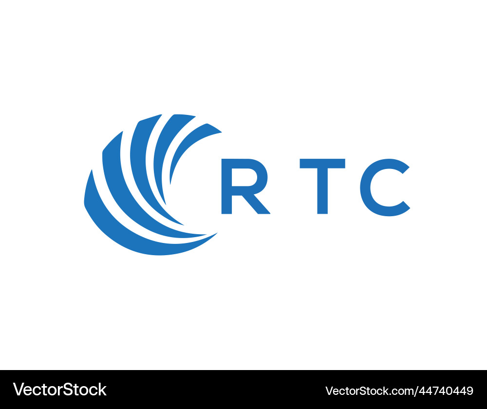 Rtc letter logo design on white background Vector Image