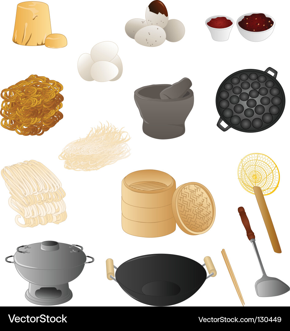 Thai cooking Royalty Free Vector Image - VectorStock