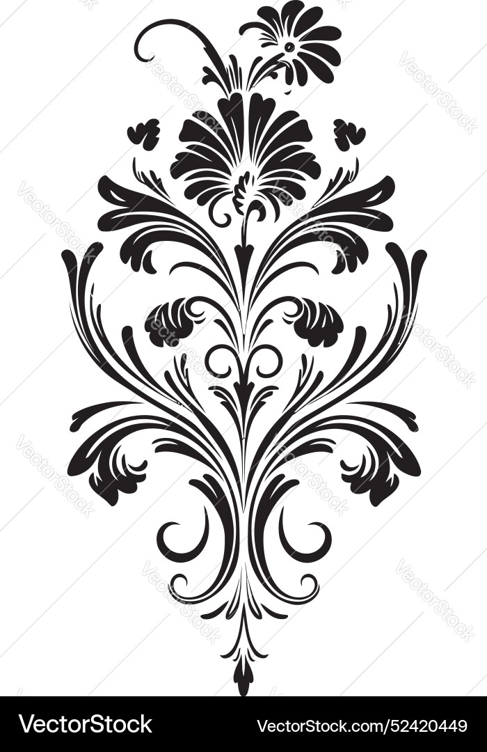 Timeless intricacies filigree logo ornate Vector Image