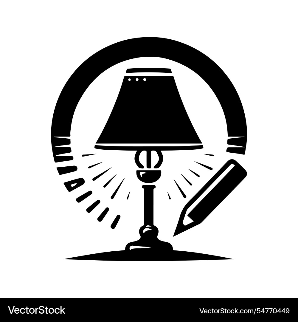 Unique lamp post silhouette for logos flyers Vector Image