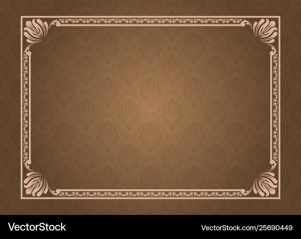 Vintage Filigree Frame Royalty Free Vector Image