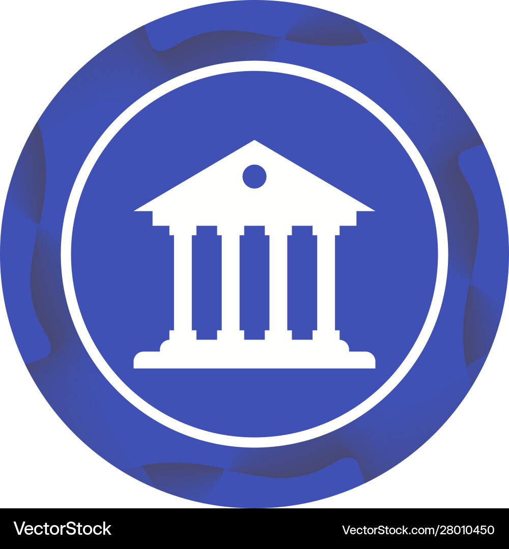 Beautiful bank glyph icon Royalty Free Vector Image