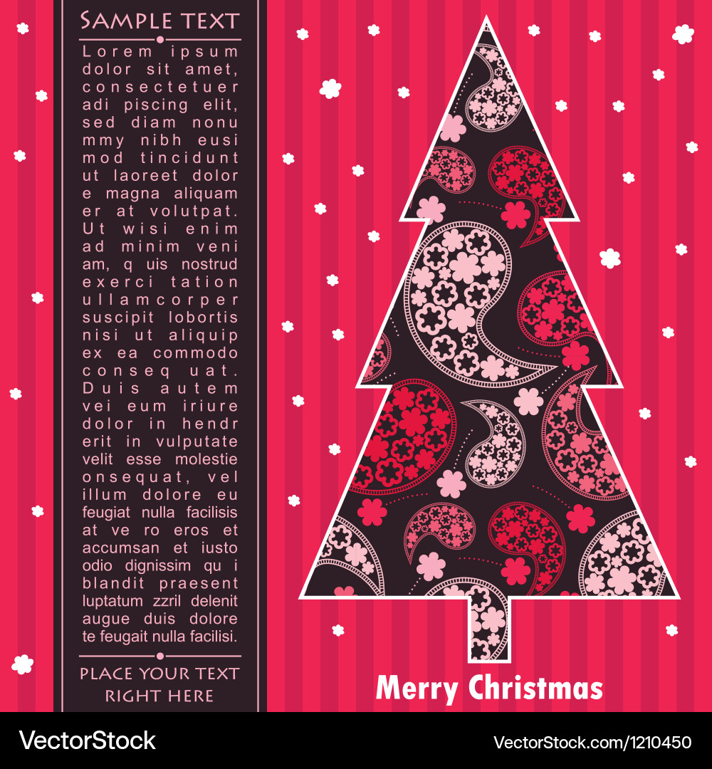 Decorative new year tree Royalty Free Vector Image