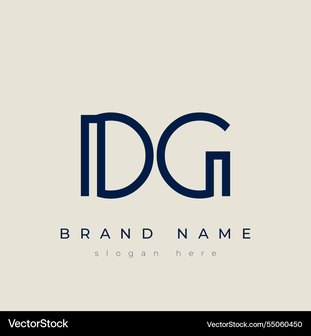 Dg alphabet letter icon logo Royalty Free Vector Image