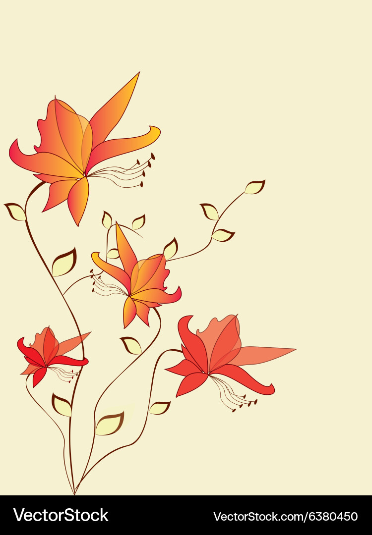 Floral background with flowers Royalty Free Vector Image