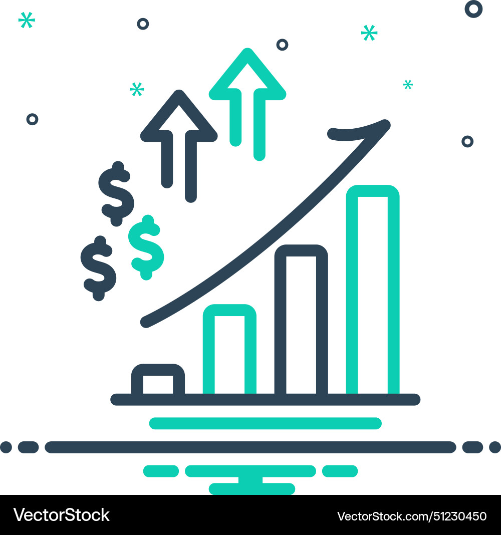 Increasing revenue Royalty Free Vector Image - VectorStock
