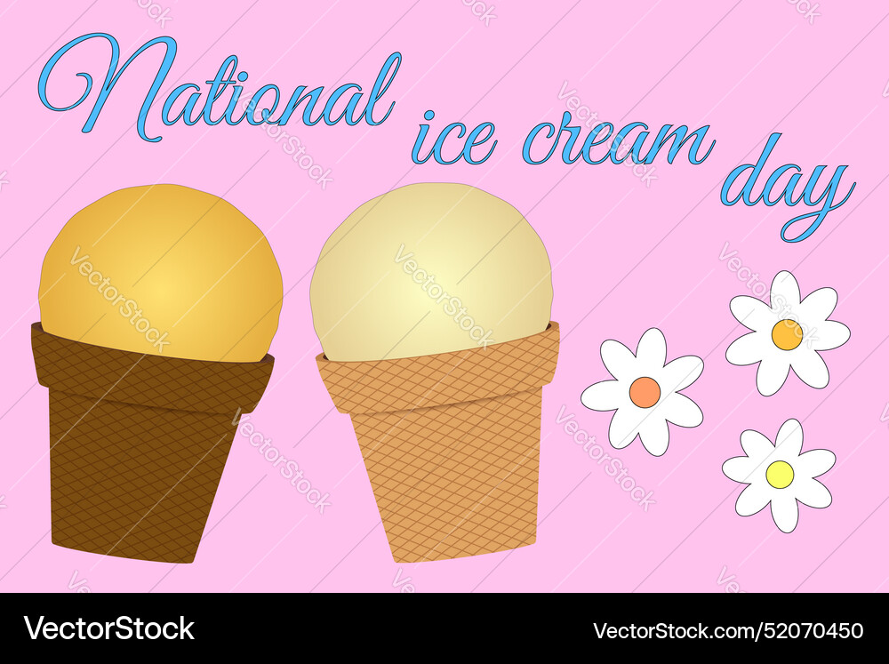 National ice cream day poster Royalty Free Vector Image